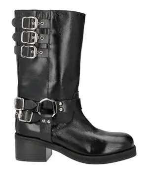 ANIYE BY Leather Buckled Block Heel Boots
