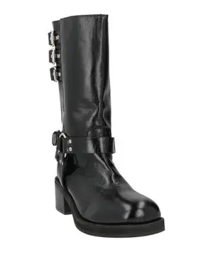 ANIYE BY Leather Buckled Block Heel Boots
