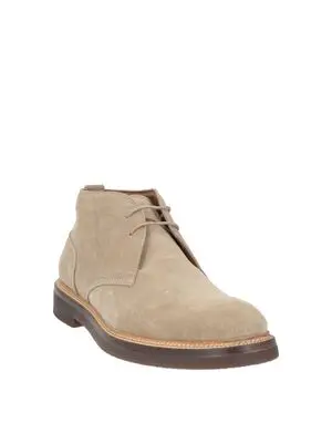 Dunhill Leather Ankle Boots - Beige