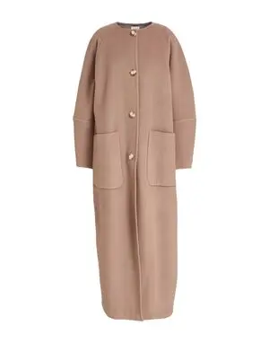 ALYSI Light Brown Virgin Wool Blend Coat