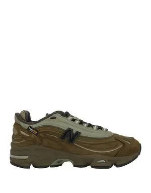 NEW BALANCE Military Leather & Textile Low-top Sneakers - Green