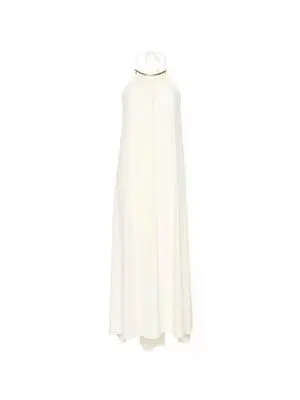 AGUA DE COCO Halterneck Midi Dress