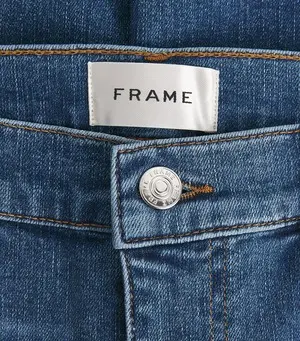 FRAME The Icon Mid-rise Flared Jeans - Navy