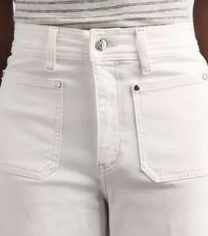 FRAME Le Slim Palazzo High-rise Wide-leg Jeans - White