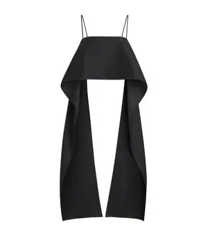 Camilla And Marc Draped Satin Top - Black