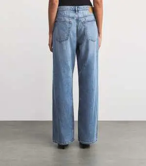 Rag & Bone Logan Mid-rise Wide-leg Jeans - Blue