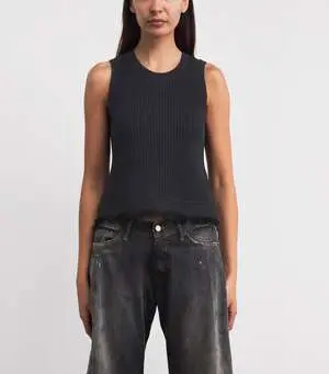 Rag & Bone Ayan Distressed Ribbed Tank Top