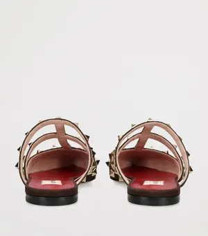 Valentino Garavani Suede Rockstud Mules - Brown
