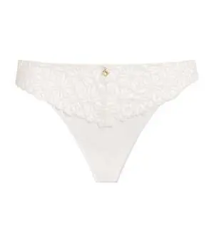 AUBADE Lace Secret Memories Tanga Briefs - Ivory