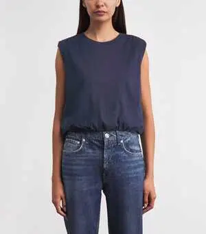Rag & Bone Mica Bubble Hem Crop Top
