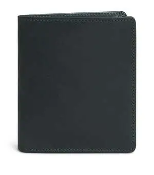 SWAINE Leather Compact Bifold Wallet - Green