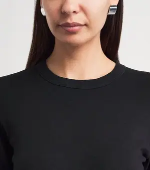 MOTHER Cotton Ribbed Long-sleeve T-shirt