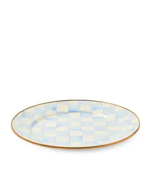 MACKENZIE-CHILDS Sky Check Dinner Plate - Blue