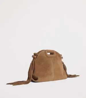 Maje Mini Suede Miss M Shoulder Bag - Brown