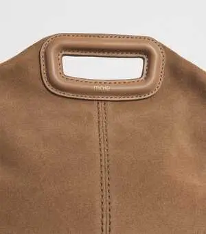 Maje Mini Suede Miss M Shoulder Bag - Brown