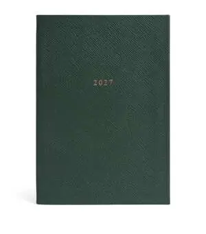 Harrods Leather A5 2027 Diary - Green