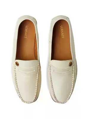 Versace Guanto Leather Loafers With Medusa Hardware