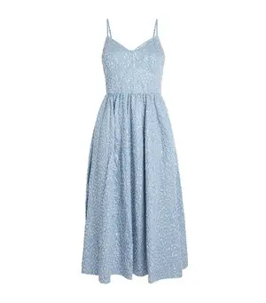 Sandro Sequined Striped Midi Dress