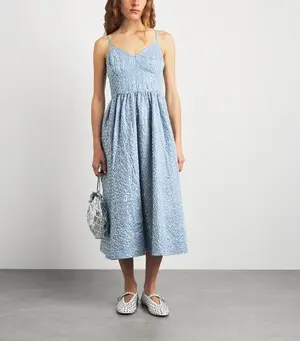 Sandro Sequined Striped Midi Dress