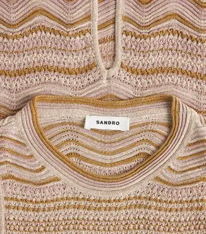 Sandro Sleeveless Knitted Midi Dress - Brown