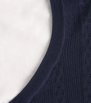 Sandro Pointelle Knit Layered Sweater