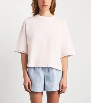 Sandro Layered Cotton T-shirt - Pink