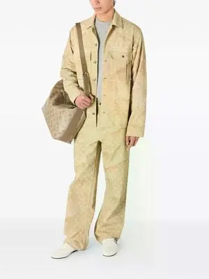 MARINE SERRE Moon Print Faded Jeans