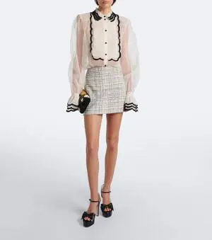 Valentino Garavani Bow Embellished Leather Platform Sandals