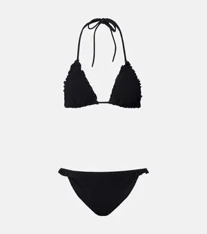 Hunza G Naomi Ruffled Bikini - Black