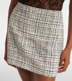 Valentino Garavani Cotton-blend Tweed Miniskirt