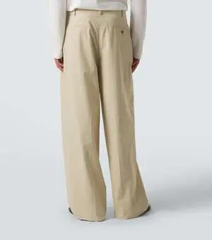 Calvin Klein Baxter Pleated Cotton Straight Pants