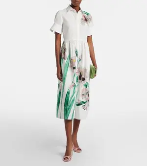 Erdem Floral Cotton Shirt Dress