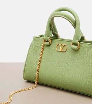Valentino Garavani Vlogo Mini Leather Top-handle Bag