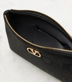 Valentino Garavani Vlogo Swarovski Embellished Pouch - Black