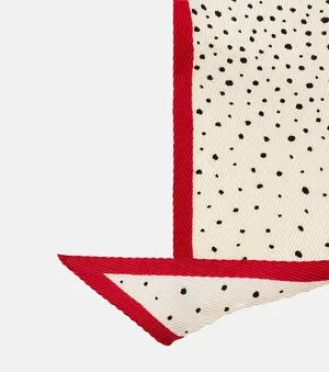 Valentino Garavani Pleated Polka-dot Silk Twill Scarf
