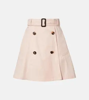 Burberry Josselyn Belted Cotton Miniskirt - Pink