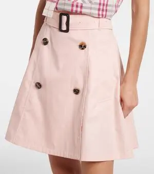 Burberry Josselyn Belted Cotton Miniskirt