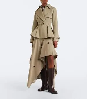 Burberry Heather Asymmetrical Midi Skirt