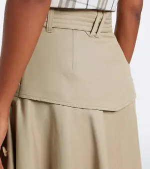 Burberry Heather Asymmetrical Midi Skirt
