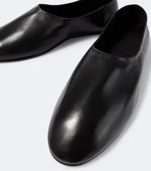 Fear Of God Ballerino Leather Slip-on Shoes - Black