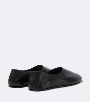 Fear Of God Ballerino Leather Slip-on Shoes - Black