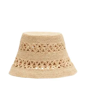Zimmermann Raffia Bucket Hat - Beige