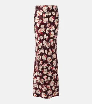 Rabanne Chain-detail Floral Silk Maxi Skirt - Multicoloured