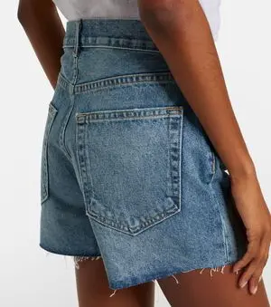 NILI LOTAN Cobain Denim Shorts - Blue