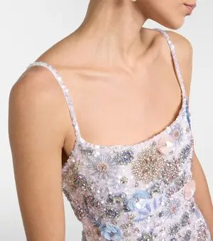 Rachel Gilbert Francesca Embellished Mini Dress