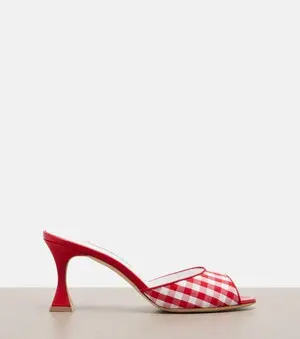 Manolo Blahnik Jadara Mules - Red