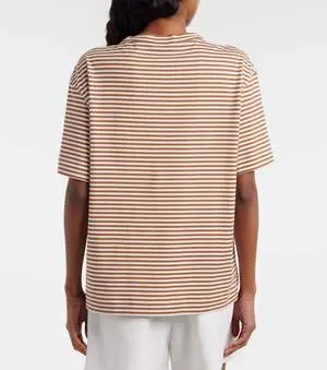 Brunello Cucinelli Striped Oversized Cotton Jersey T-shirt