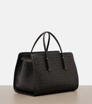 Bottega Veneta Barbara Small Intrecciato Leather Tote Bag - Brown