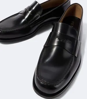 Prada Leather Penny Loafers - Black