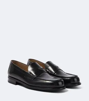 Prada Leather Penny Loafers - Black